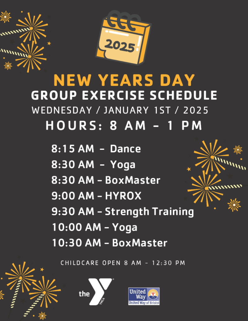 New Years Day: Group Exercise Schedule : YMCA of Bristol